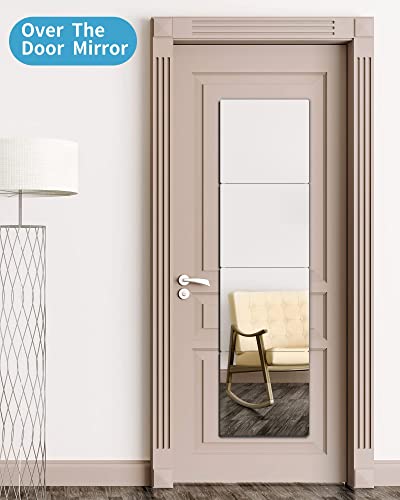 Shatterproof Kids Wall Mirror Tiles,4Pcs 10"x10" Self Adhesive Acrylic Mirror, Safe Unbreakable Plastic Mirror for Toddler,Frameless Small Mirror,Plexiglass Long Mirror for Classroom,Children's room