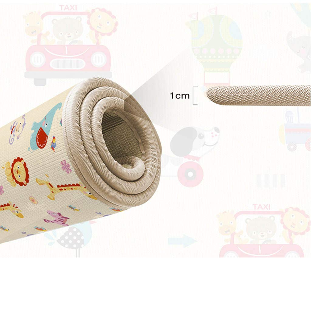 KANGMOON Play Mat, Folding Mat Baby Crawling Mat Kids Playmat Waterproof Non Toxic for Babies, Infants, Toddlers, 71"x59"x0.2'' - Non-Toxic,Cushioned,Reversible Double-Sided