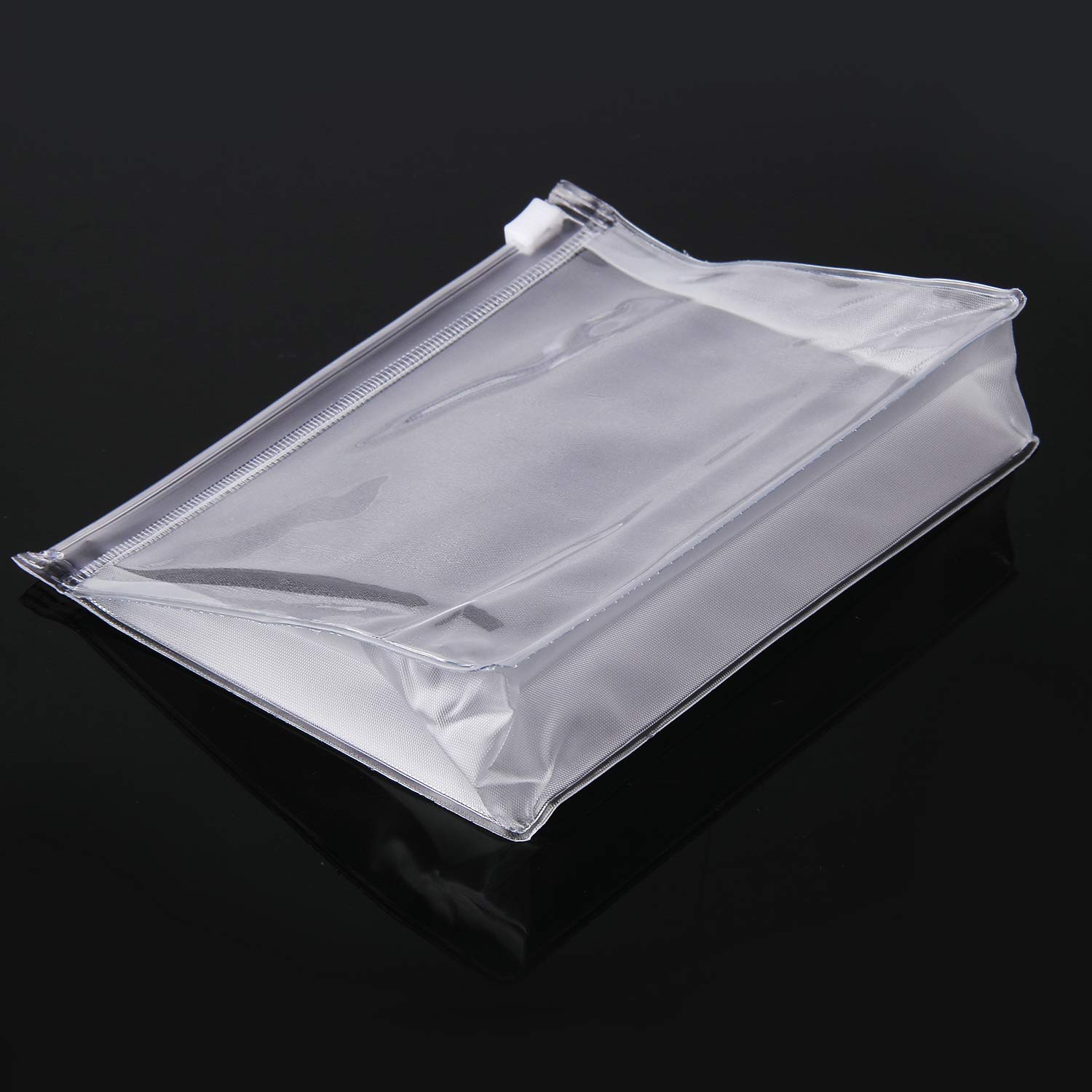 JIAKAI 12pcs Mini Small PVC Transparent Plastic Cosmetic Organizer Bag Pouch With Zipper Closure for Vacation Travel, Bathroom and Organizing Makeup Bag