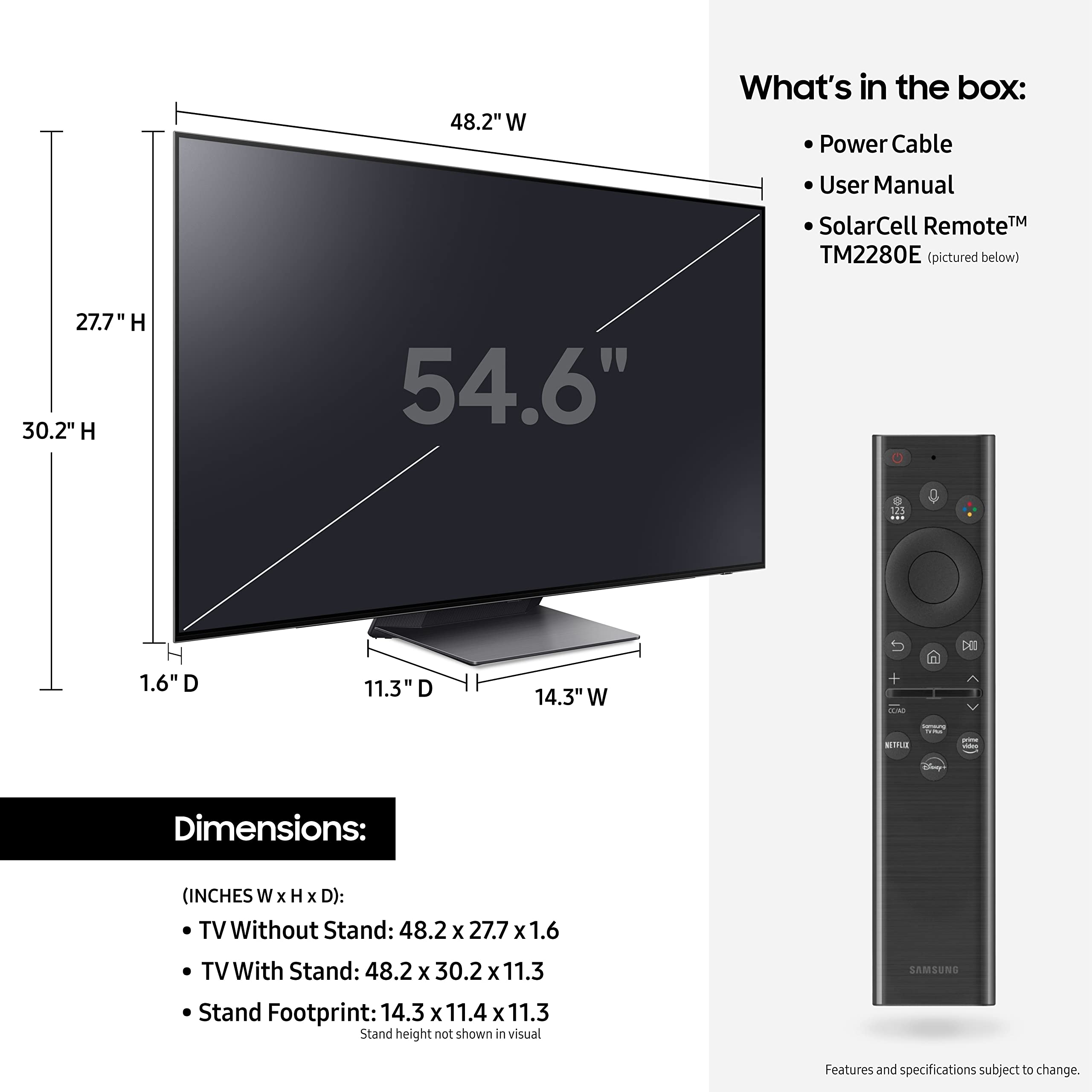 SAMSUNG 55-Inch Class OLED 4K S95B Series - Quantum HDR OLED Self-Illuminating LED Smart TV with Alexa Built-in (QN55S95BAFXZA, 2022 Model) (Renewed)
