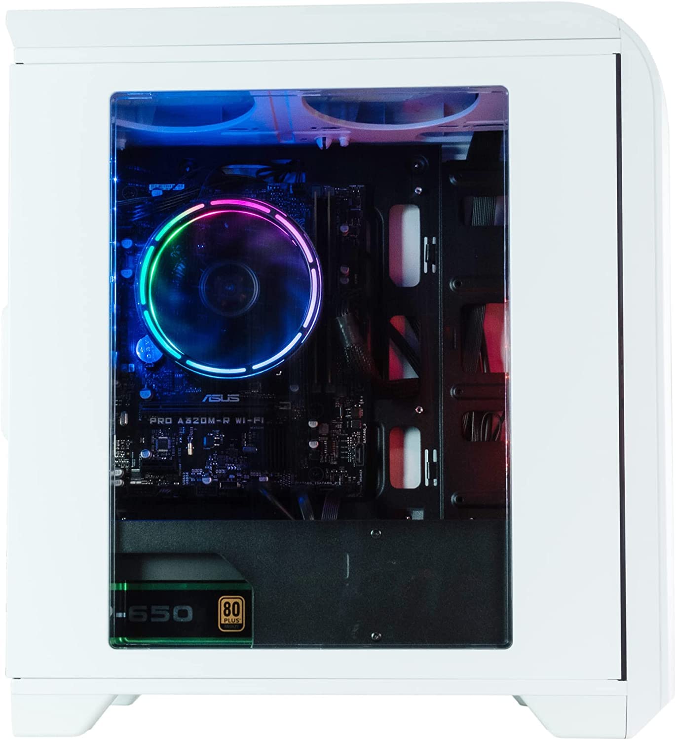 Periphio Warp Gaming PC with AMD Athlon 3000G, Radeon Vega 3 iGPU, 500GB SSD, 16GB DDR4 RAM, Windows 10, 4-in-1 RGB Gaming Bundle, and XXL Desk Mat