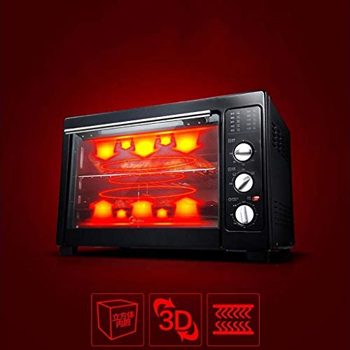Large Capacity Household Desktop Electric Oven Small Black Baking Cake Oven Multifunctional Independent Temperature Control Oven 38L Mini Ovens