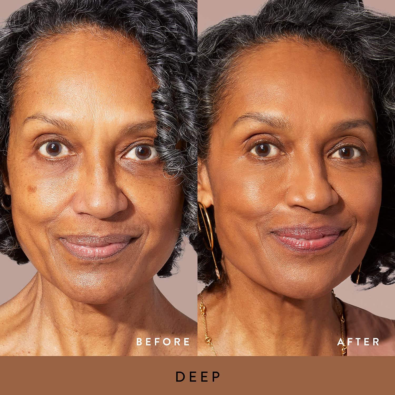 LAURA GELLER NEW YORK Baked Double Take Powder Foundation, Deep + Spackle Super-Size Skin Perfecting Makeup Primer with Hyaluronic Acid, Original