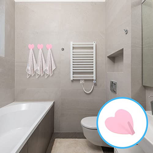 Zerodeko Ceiling Hooks 12Pcs Heart Shaped Wall Hooks Metal Decorative Cute Hook Adhesive Wall Hook Key Hat Towel Hooks Coat Wall Hangers for Home Kids Room Decoration 1 Ceiling Hook