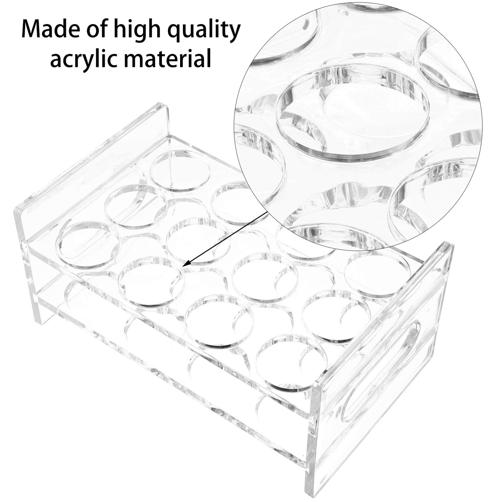 Kichvoe Shot Glass Holder Shot Glasses Bulk Serving Tray Shot Glass Serving Tray Acrylic Cup Rack Organizer for Bar Party-12 Holes