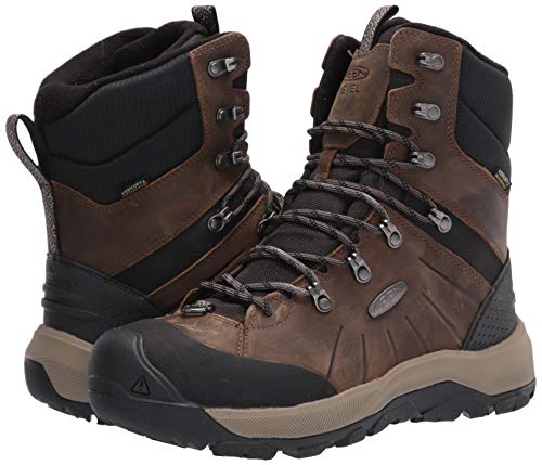 KEEN Men's Revel 4 High Polar Insulated Waterproof Snow Boot, Canteen/Black, 8.5
