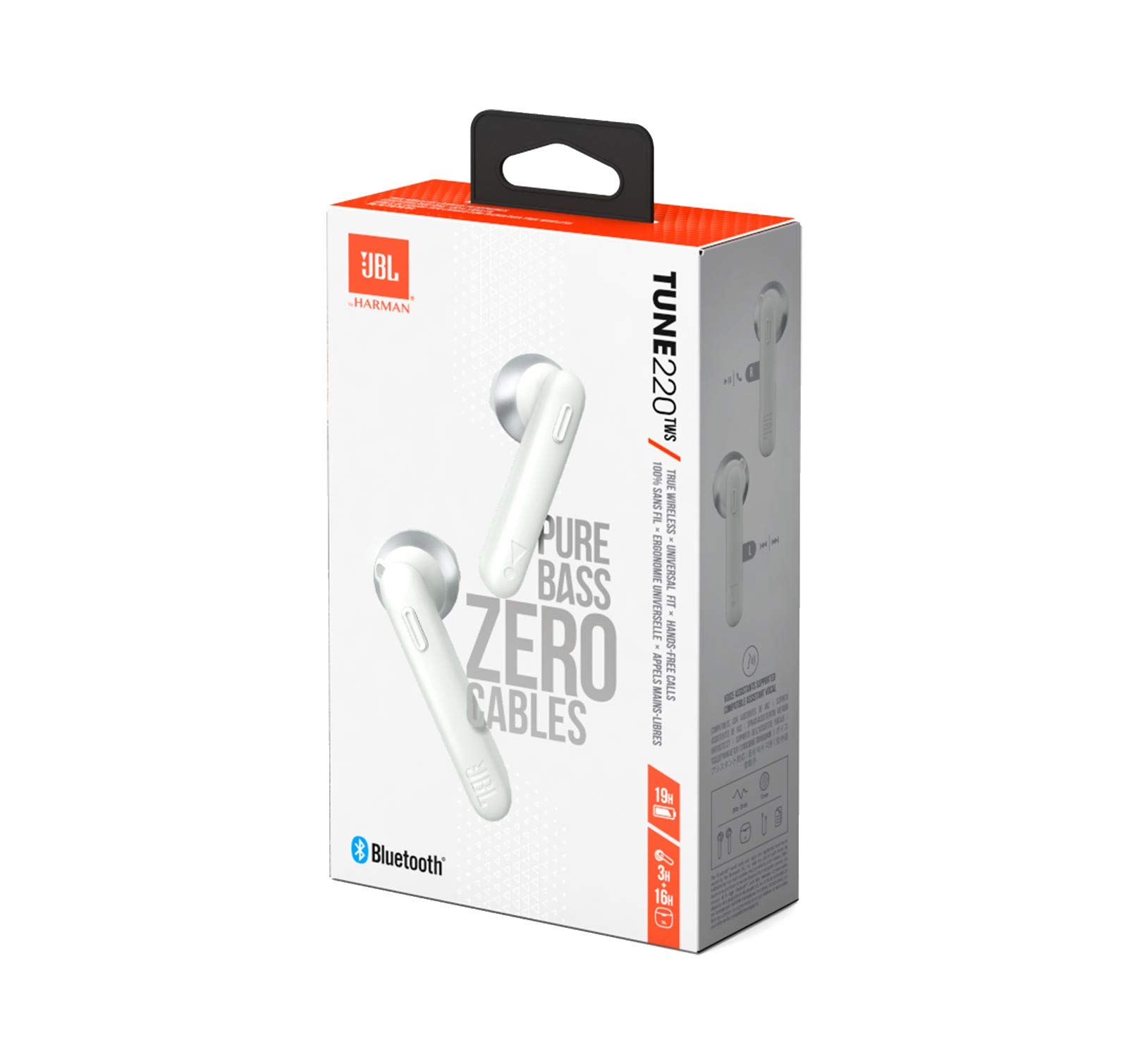 JBL TUNE 220TWS - True Wireless in-Ear Headphone - White, Small