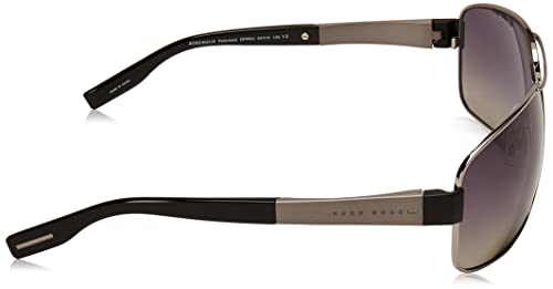 Hugo Boss BOSS Men's 0521/S Wrap Polarized Sunglasses, Ruthenium, 64 mm