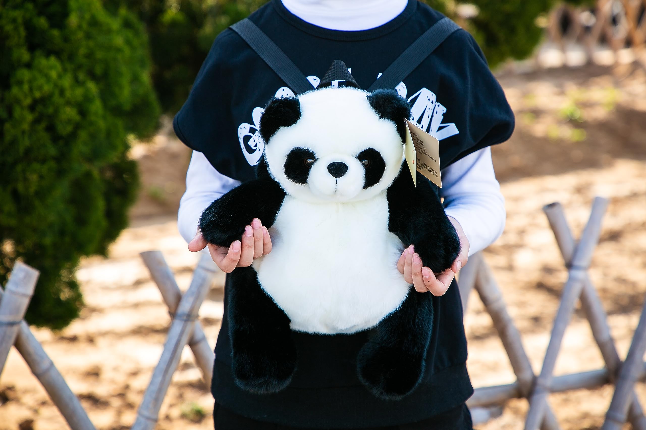 Lhcn021 Plush filled panda doll backpack, suitable for student travel and shopping backpack