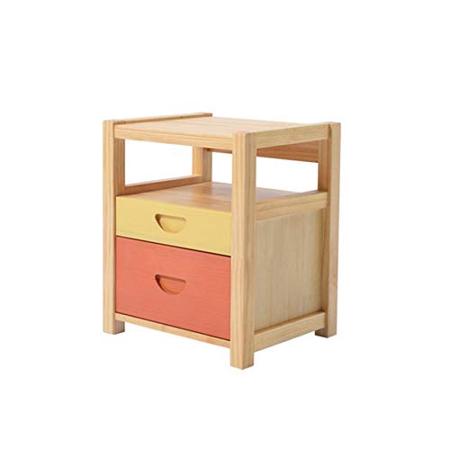 ZHAOLEI Bedside Table Solid Wood Simple Bedroom Bedside Cabinet ,Small Mini Storage Cabinet Multifunctional Locker