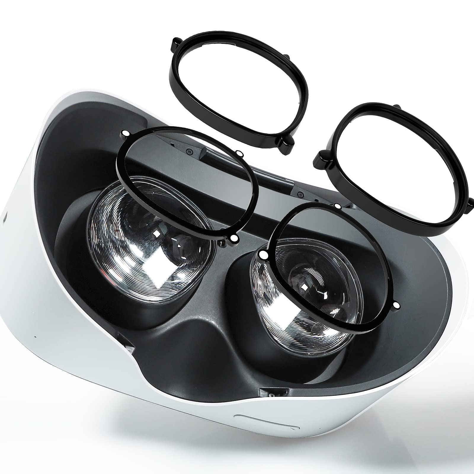 METORY Upgraded 3 Magnets Lens Protector Frame for Oculus Quest 1/2, VR Magnetic Eyeglasses Frame Accessories,Anti-Scratches Glass Spacer Protection,Used with Anti-Blue Myopia lenses(Not included)