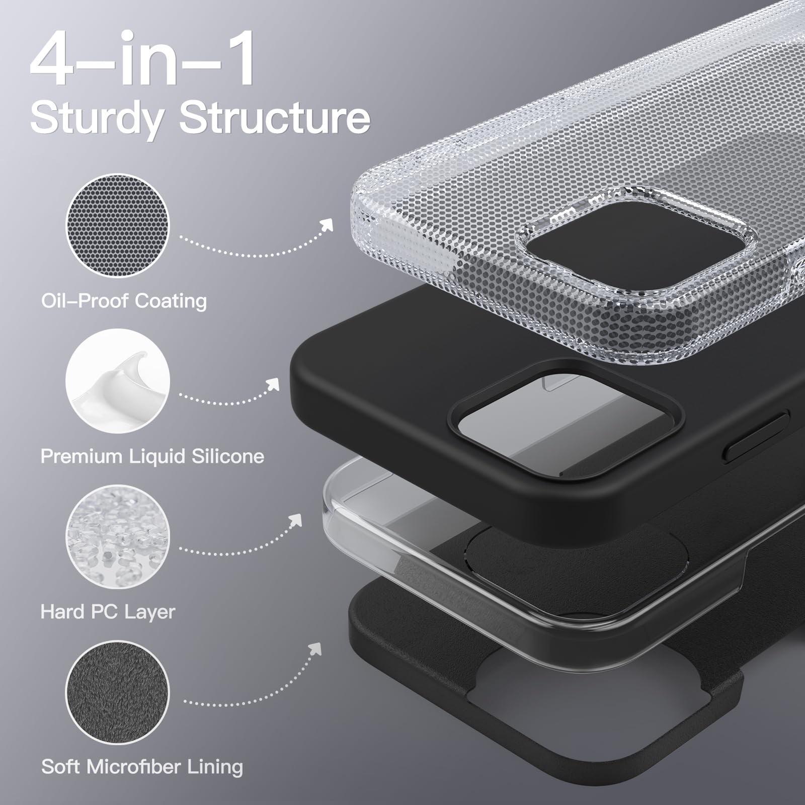 JETech Silicone Case for iPhone 12 Mini 5.4-Inch, Silky-Soft Touch Full-Body Protective Phone Case, Shockproof Cover with Microfiber Lining (Black)