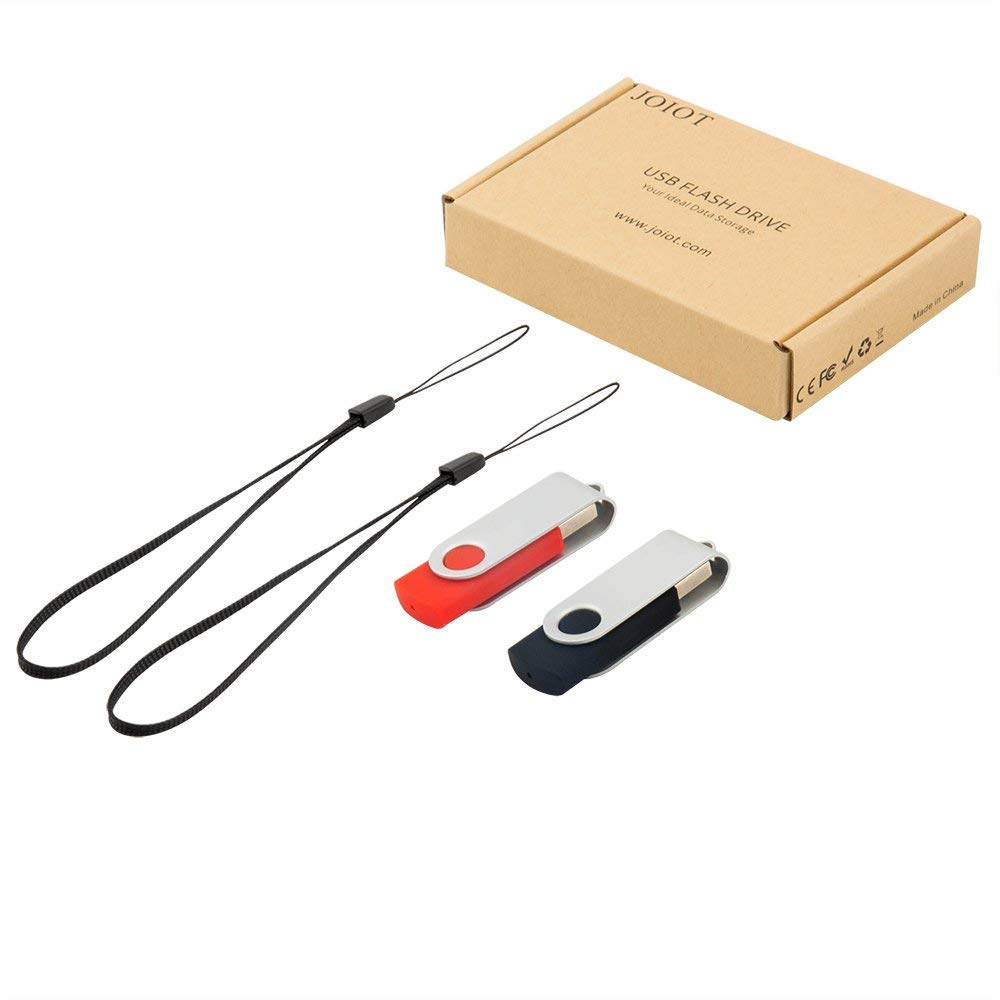 JOIOT 128GB USB 3.0 Flash Drive 2 Pack Thumb Drive High Speed 128gb Memory Stick Pendrive Fold Storage Keychain Jump Drive Zip Drive（Black&Red）