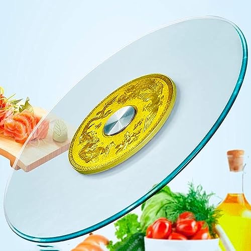 Lazy Susan For Dining Table Kitchen ,Glass Turntable With Aluminum Alloy Bearing, 50/60/70/80/90/100/110cm, Round Tabletop Rotating Tray, Silent & Smooth Spin (Size : 100cm(39.4inch))
