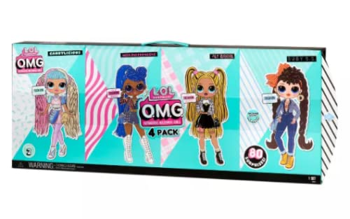 L.O.L. Surprise! OMG 4 Pack - Candylicious, Miss Independent, Alt Grrrl, and Busy B.B. - Ultimate Unboxing Experience - 80 Surprises