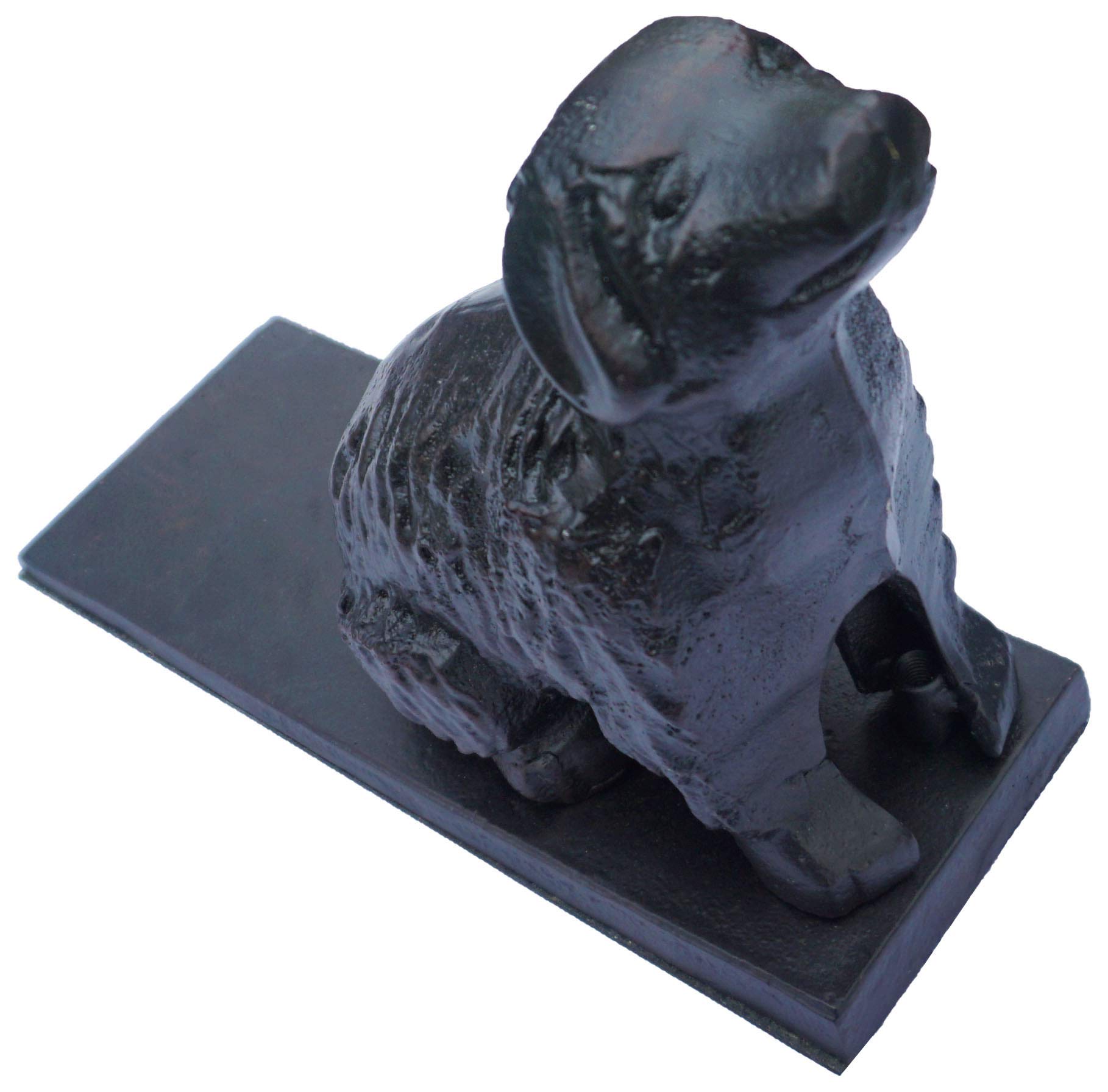 Lulu Decor, Cast Iron Dog Door Stopper, Doorstops Weight 5 Lbs (Black)