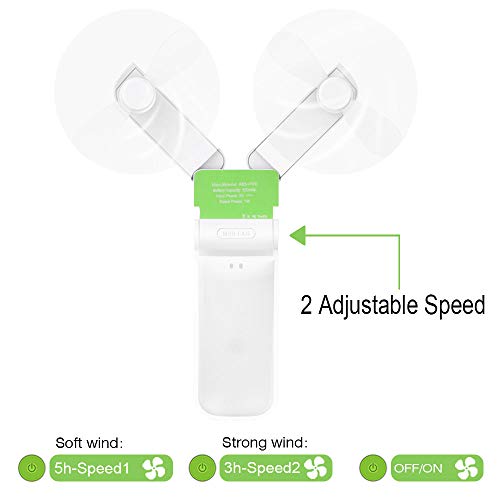 Jomilly Handheld Mini Portable Fan Personal USB Fan Pocket Fan Travel Fan