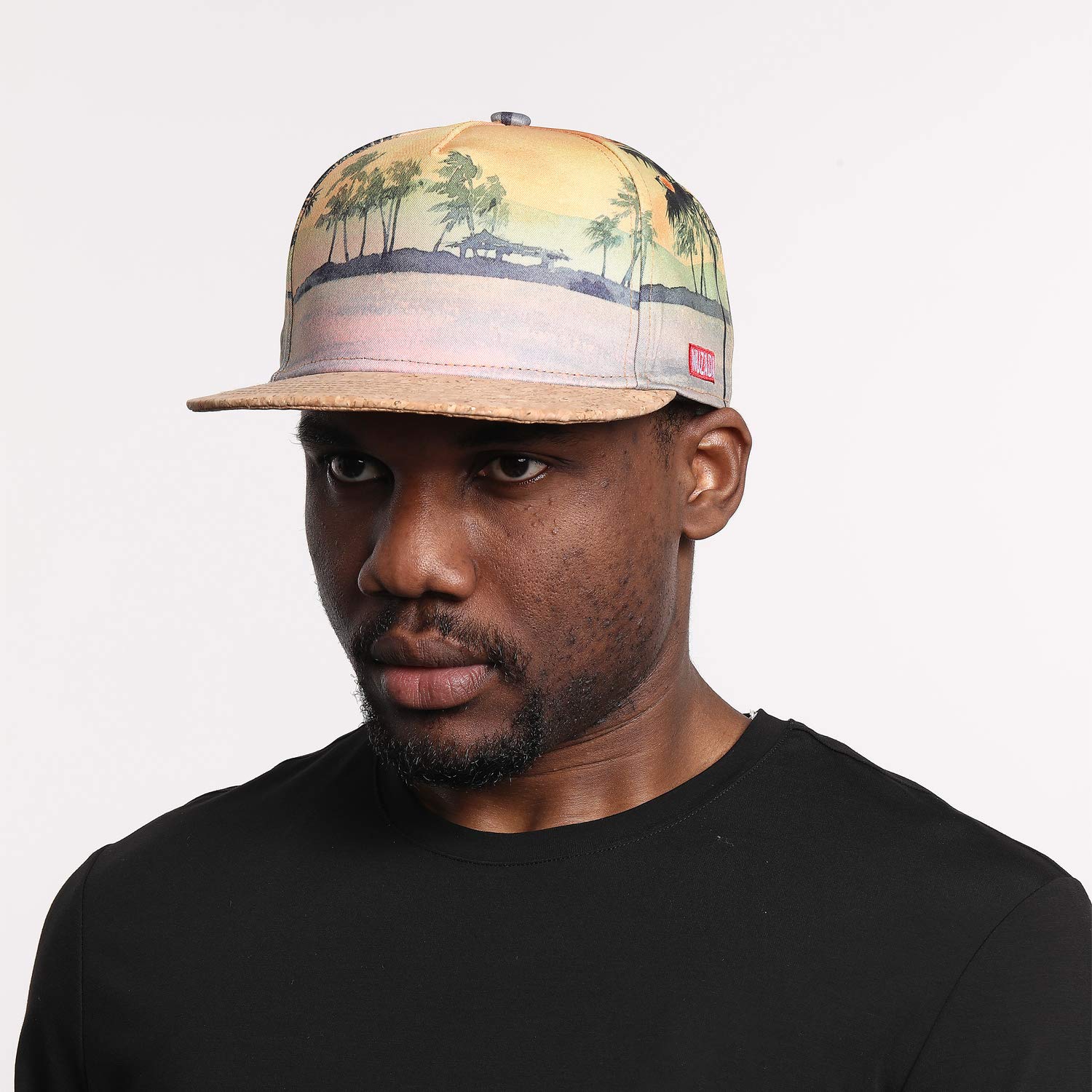 NUZADA Snapback Hats for Men Flat Bill Hat Hip Hop Style Originales Print Adjustable Flat Brim Baseball Cap Yellow