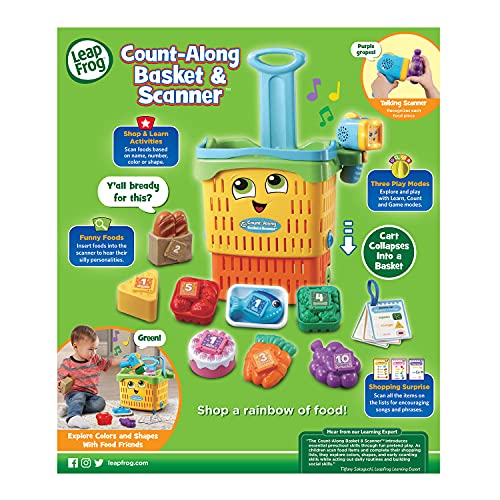LeapFrog Count-Along Basket Scanner in Multicolor for 2-5 Year Olds