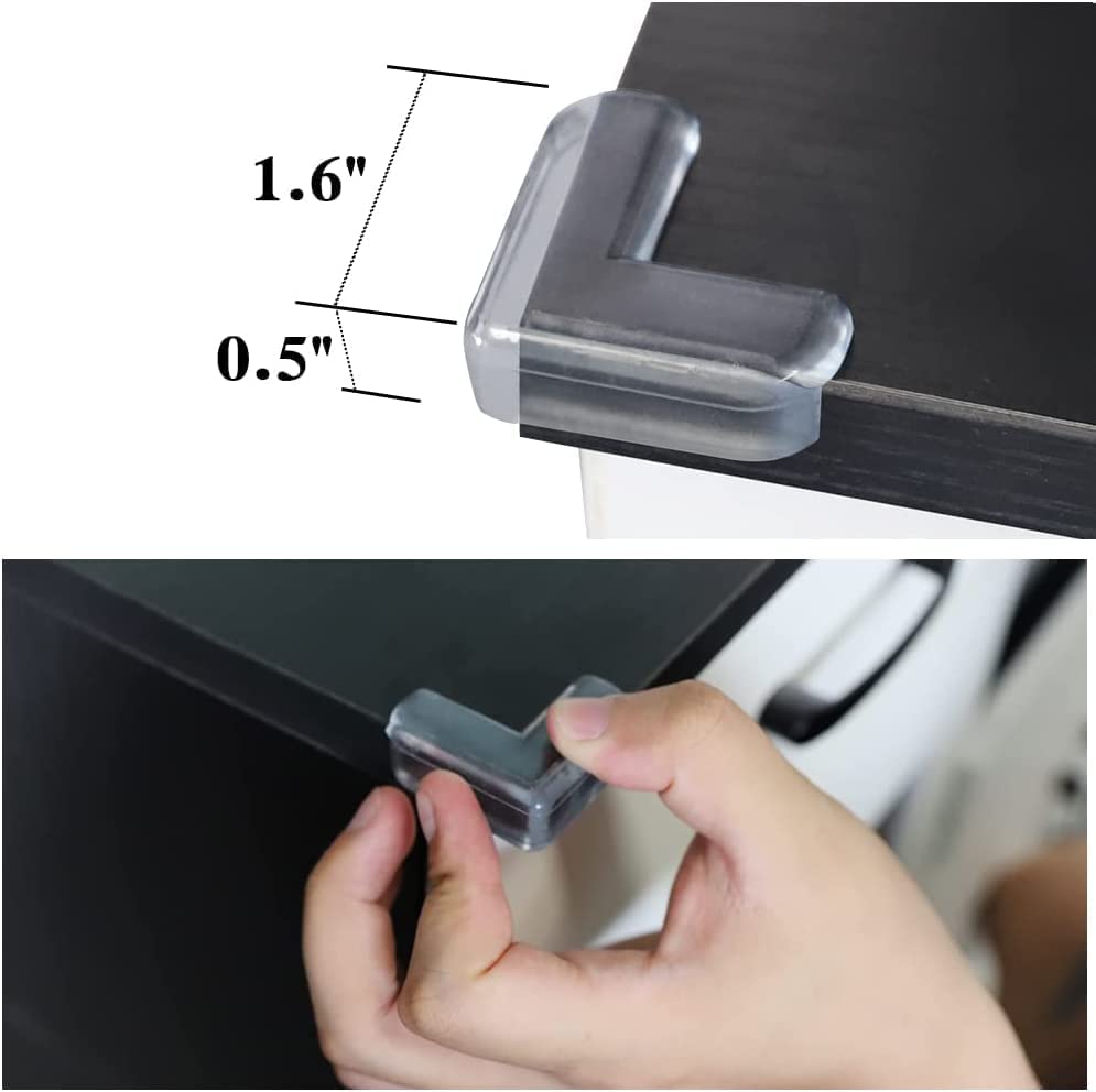 Revolution Studio Corner Protector for Baby, Baby Proof Bumpers & Cushion to Cover Sharp Furniture & Table Edges - Clear and Transparent