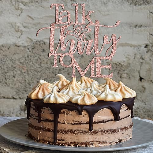 WRACKKIAR Talk Thirty to Me Cake Topper-30th Birthday Anniversary Cake TOPPER-Dirty Thirty Cake Toppers-30th Birthday Party Decoration