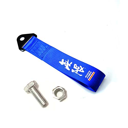 JDM Mugen Power Blue Racing Drift Rally Car Tow Towing Strap Belt Hook Universal x1