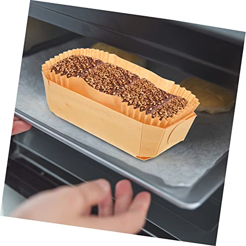Temkin Loaf Bake 1 set Cake Baking Kitchen Multi-function Heat-resistant Bakery Home Wood Wooden Practical Bread DIY Household Rectangular Food Pan Liner Loaf Toast of Molds Tray Bread Baking Plate