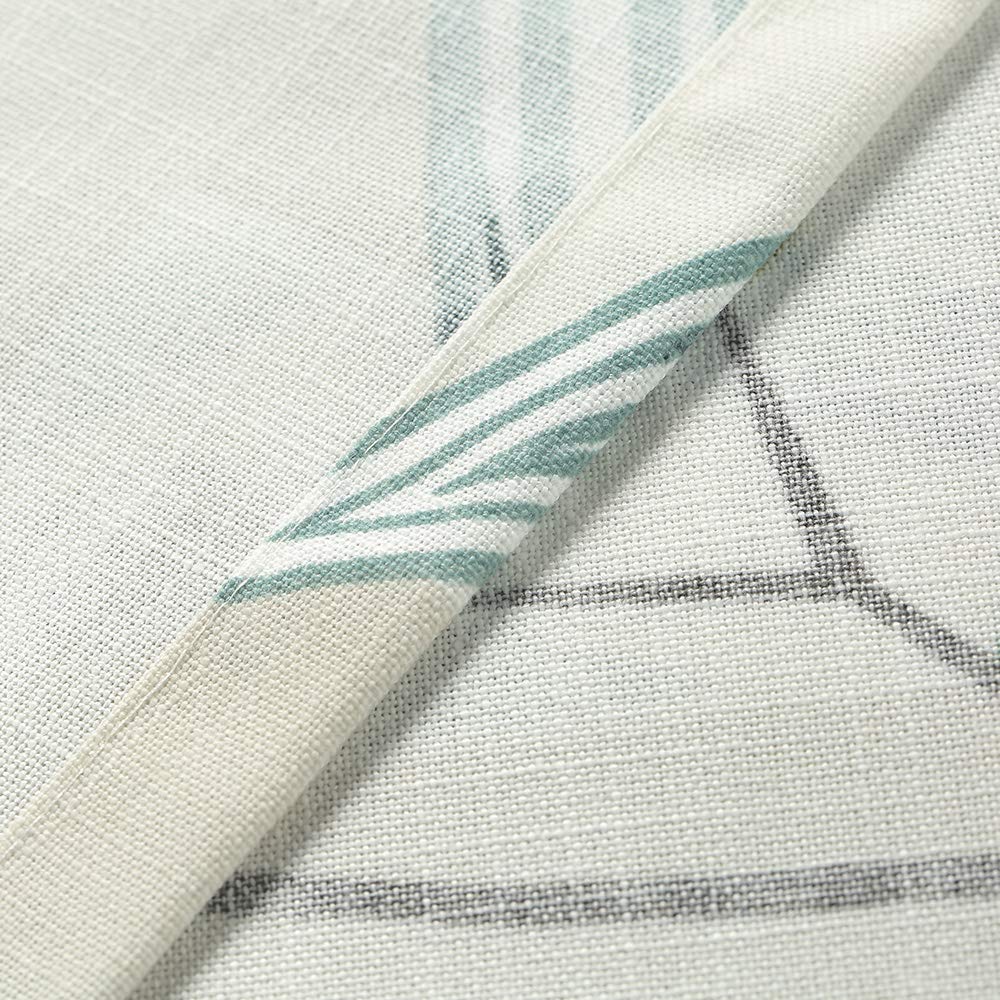 Leeva Leaves Modern Design Kitchen Valances for Guest Room Dining Room, Top Rod Pocket Thermal Insulated Window Curtain Valance for Office Door, One Panel, 52X18