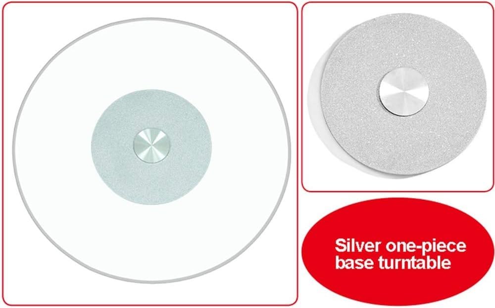 Lazy Susans Turntable 50-120cm Lazy Susan Turntable, Tempered Glass Round Rotating Tray For Kitchen Dining Table Serving Plate With Silent Bearing, Transparent (Size : Ø50cm/20inch)