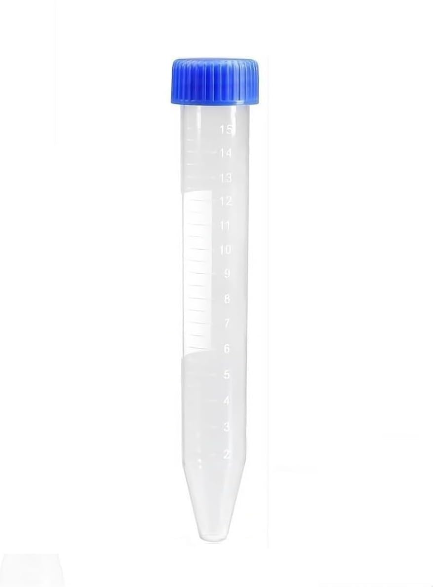 zommto Conical Tubes Sterile 200 PCS,Centrifuge Tubes 15mL, Leak-Proof Screw Caps, Plastic Container with Graduated & Write Marks(Blue), Non-Pyrogenic, DNase/RNase Free, Human DNA-Free, Bag Pack (15ml-200PCS-Blue)