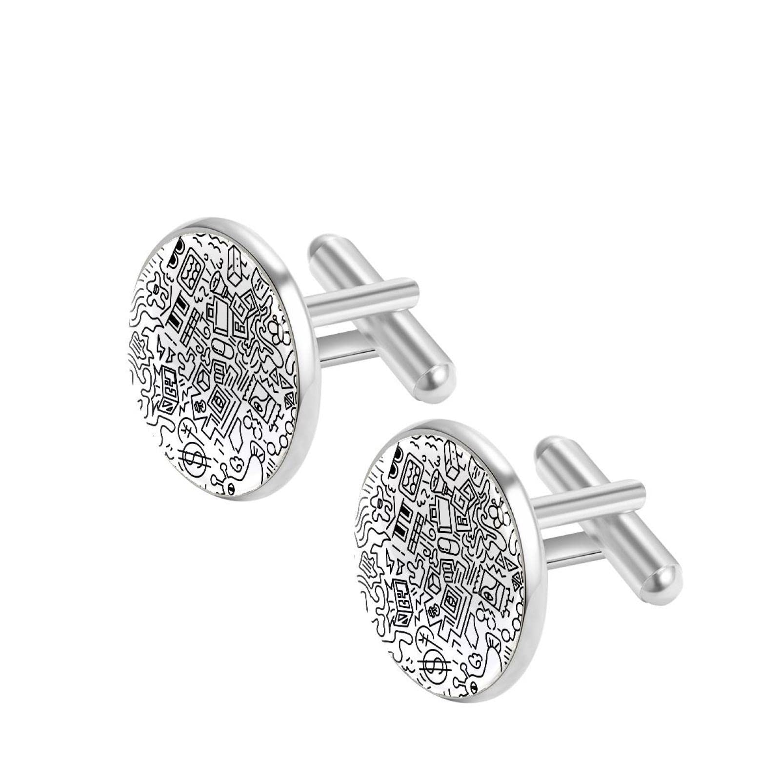 Pumpkin, Cufflinks and Studs Set for Tuxedo Shirts Business Wedding (Multiple Colors4)