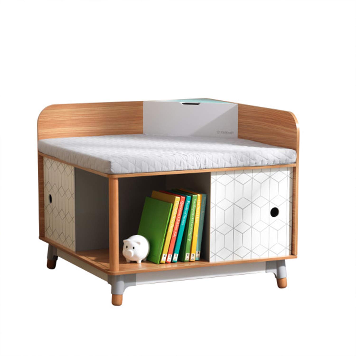 KidKraft Mid-Century Kid™ Wooden Corner Reading Nook, Gift for Ages 3-8