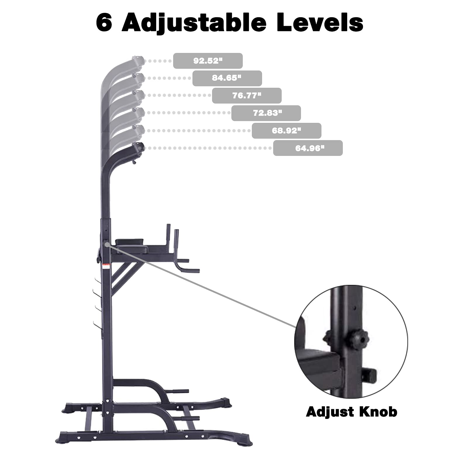 K KiNGKANG Power Tower with Cushion Adjustable Height Multi-Function Home Strength Training Fitness Workout Station, T056
