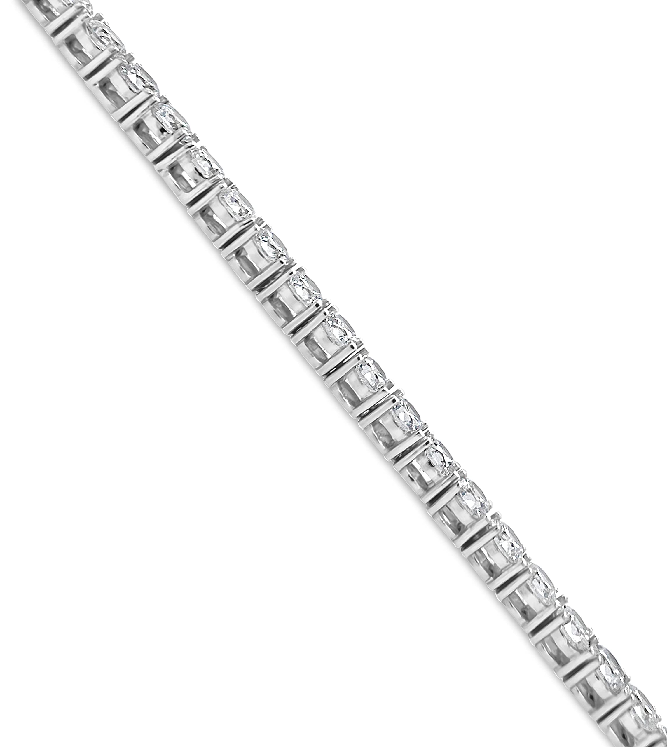 Olive & Chain Diamond CZ Tennis Bracelet, 925 Sterling Silver, Unisex Men’s Women’s