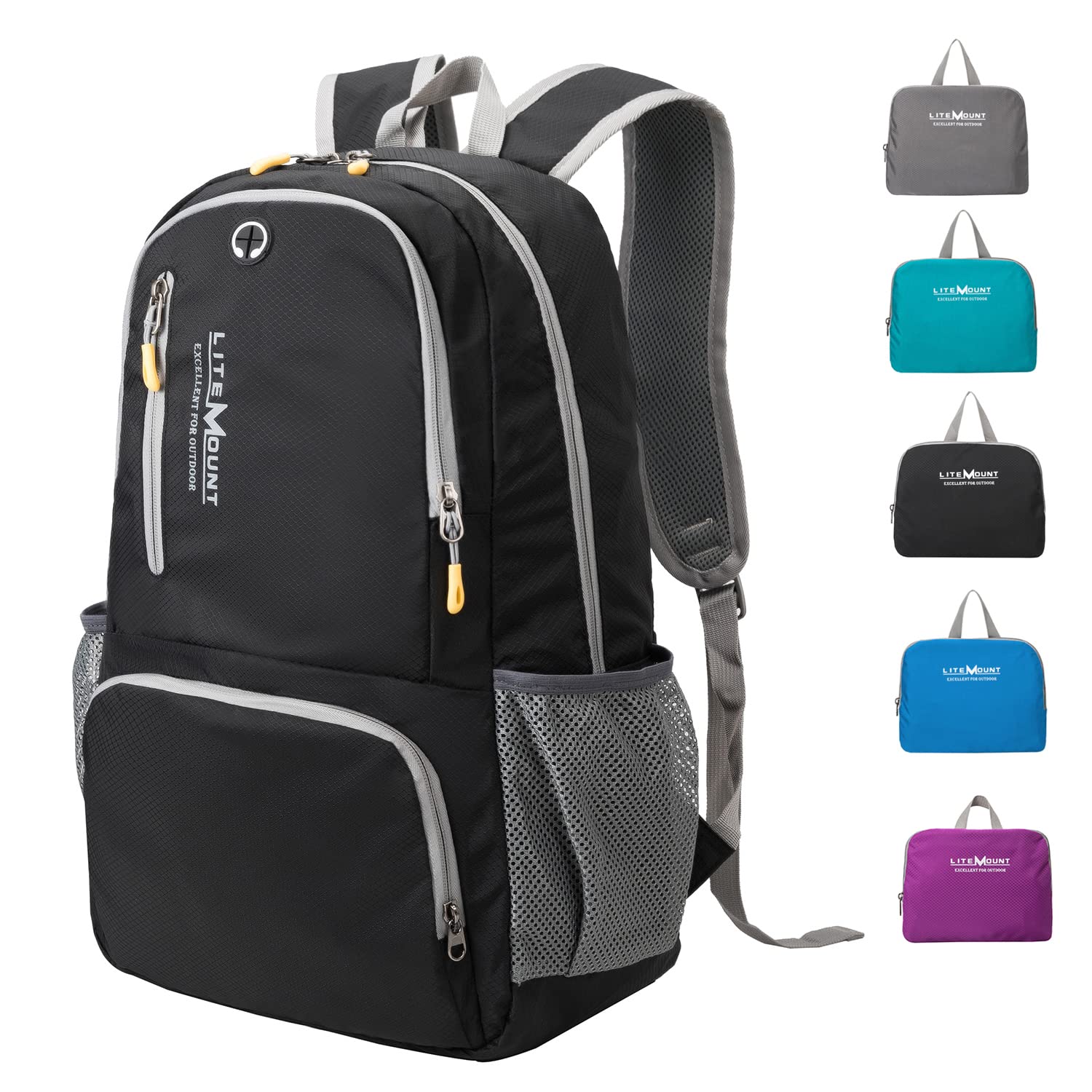 LITEMOUNT 35L Lightweight Packable Backpack, Hiking Backpack, Foldable Backpack, Outdoor Travel Daypack, Ultra-light Folding Daypack (Blue)