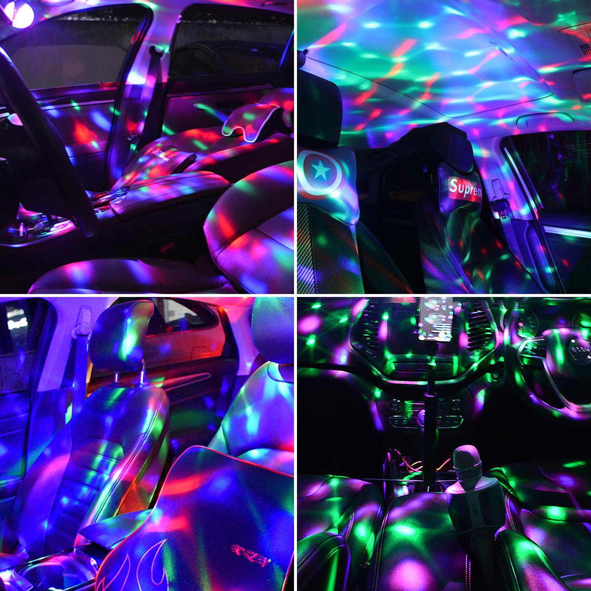JYX Disco Light, Sound Activated Party Light, Magic Strobe Light RGB LED 7 Modes Disco Ball for Home Parties and Wedding Show