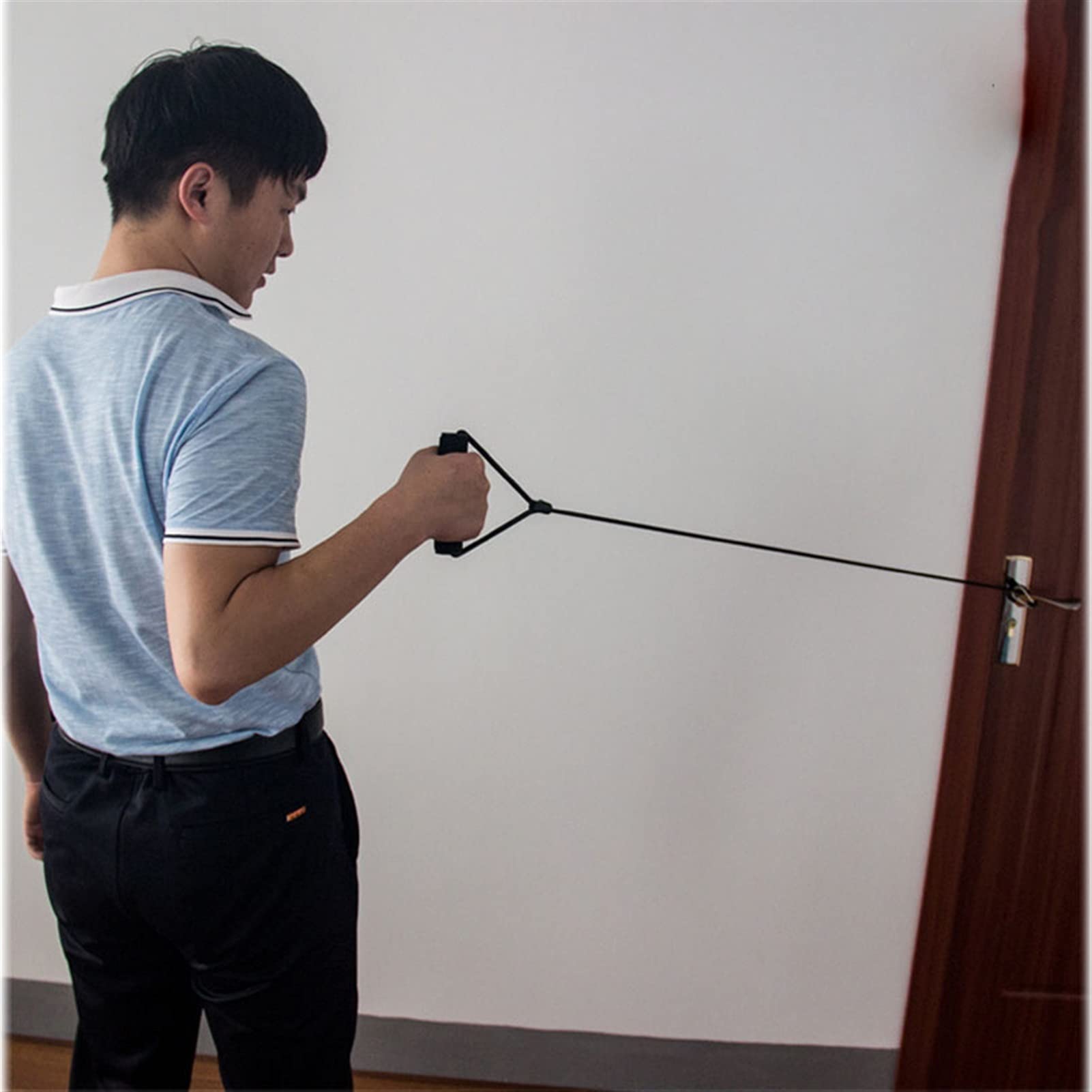 LUYIYI Multifunctional Household Elastic Belt Stretcher Chest Expander Pull Rope Arm Bodybuilding Chest Muscle Training Leg Training