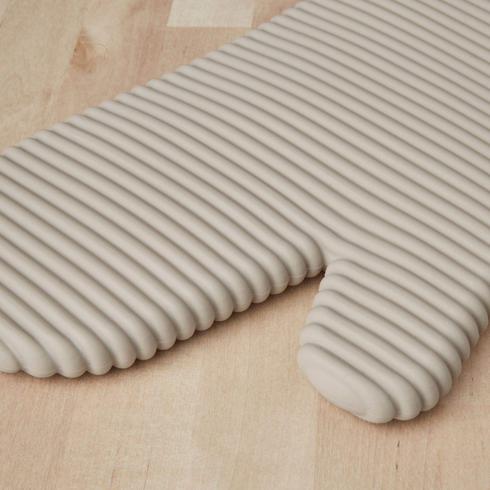 KitchenAid Ribbed Soft Silicone Oven Mitt Set, 7"x13", Milkshake 2 Count & Beacon Two-Tone Non-Slip Mini Oven Mitt Set, Milkshake/Beige, 5.5"x8", 2 Piece