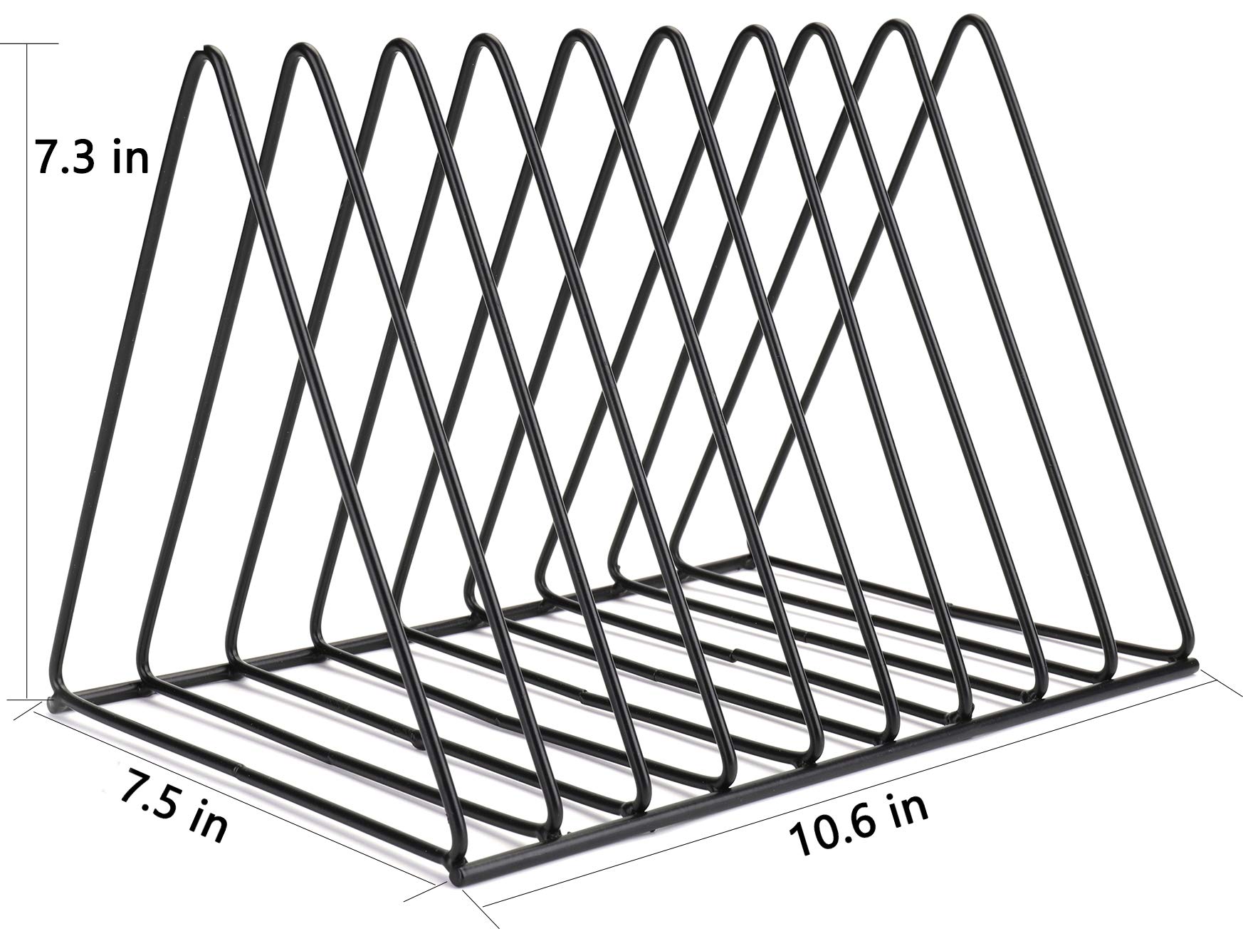 Lawei Set of 2 File Holder Stand 9 Slots Magazine Rack Book Record Holder Triangle Bookshelf Desktop File Organizer Decor Home Office