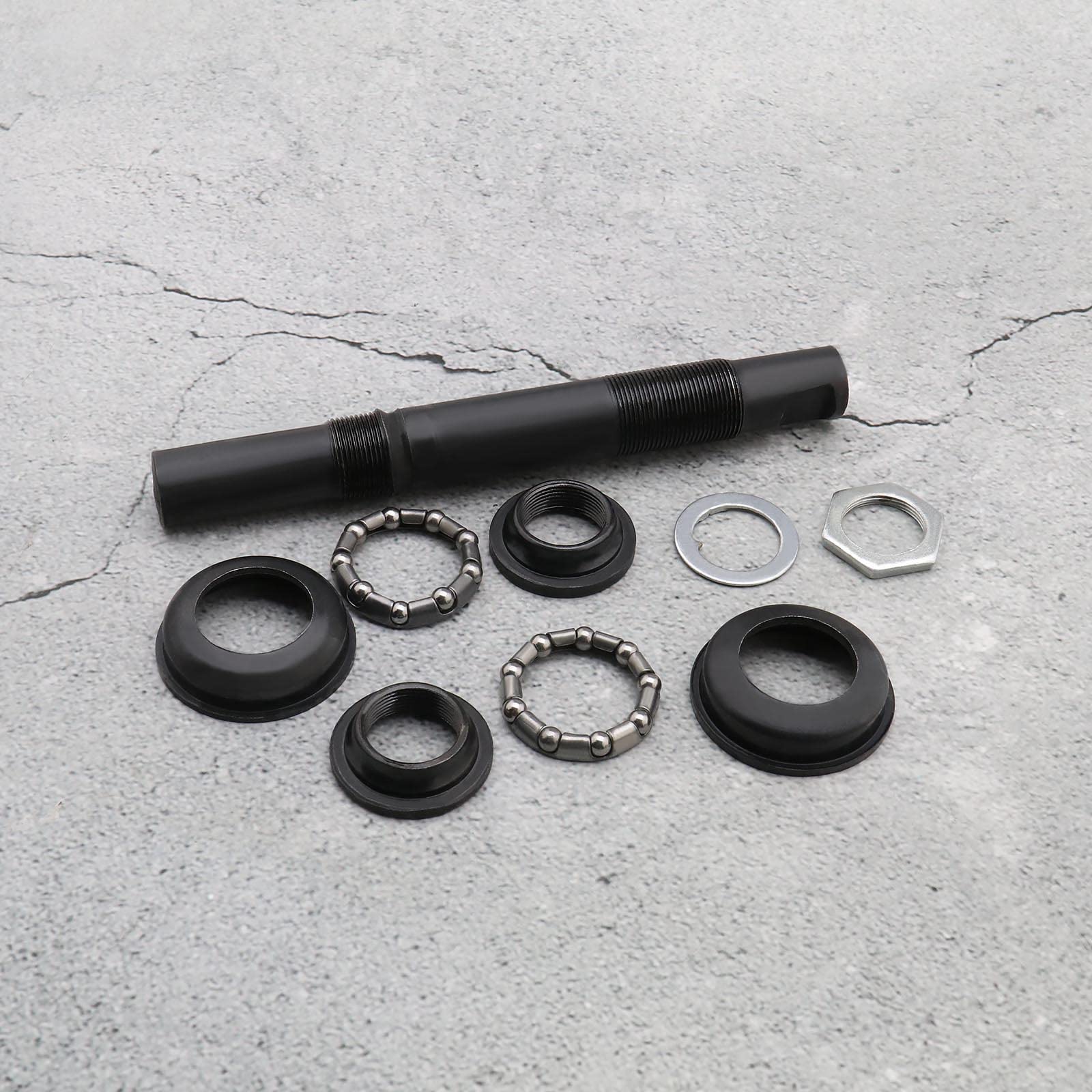 Micro Traders Bottom Bracket Set Mountain Bike Road Bike 148mm Length 15.8 Diameter Bottom Bracket Set with Bottom Bracket Cup Ball Bearing