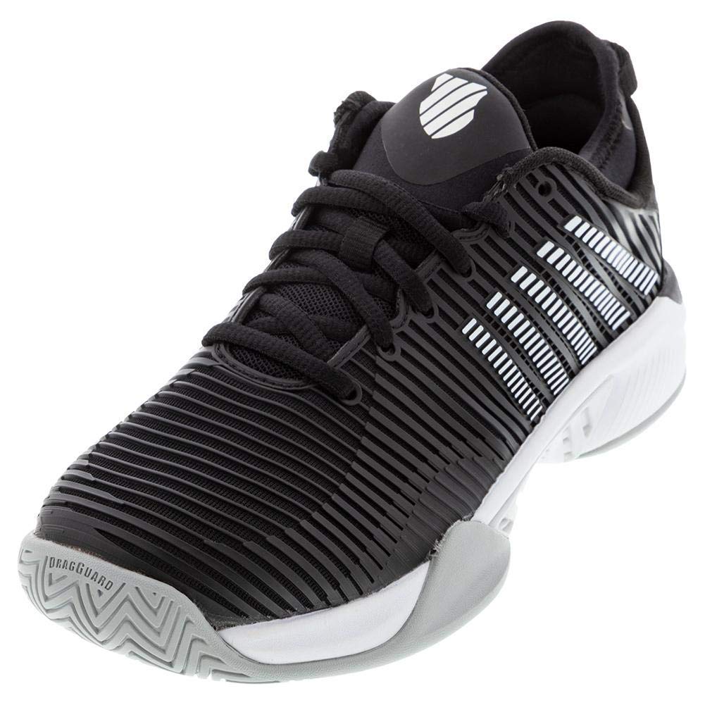 K-Swiss Women's Hypercourt Supreme Tennis Shoe, Black/White/Highrise, 8 M