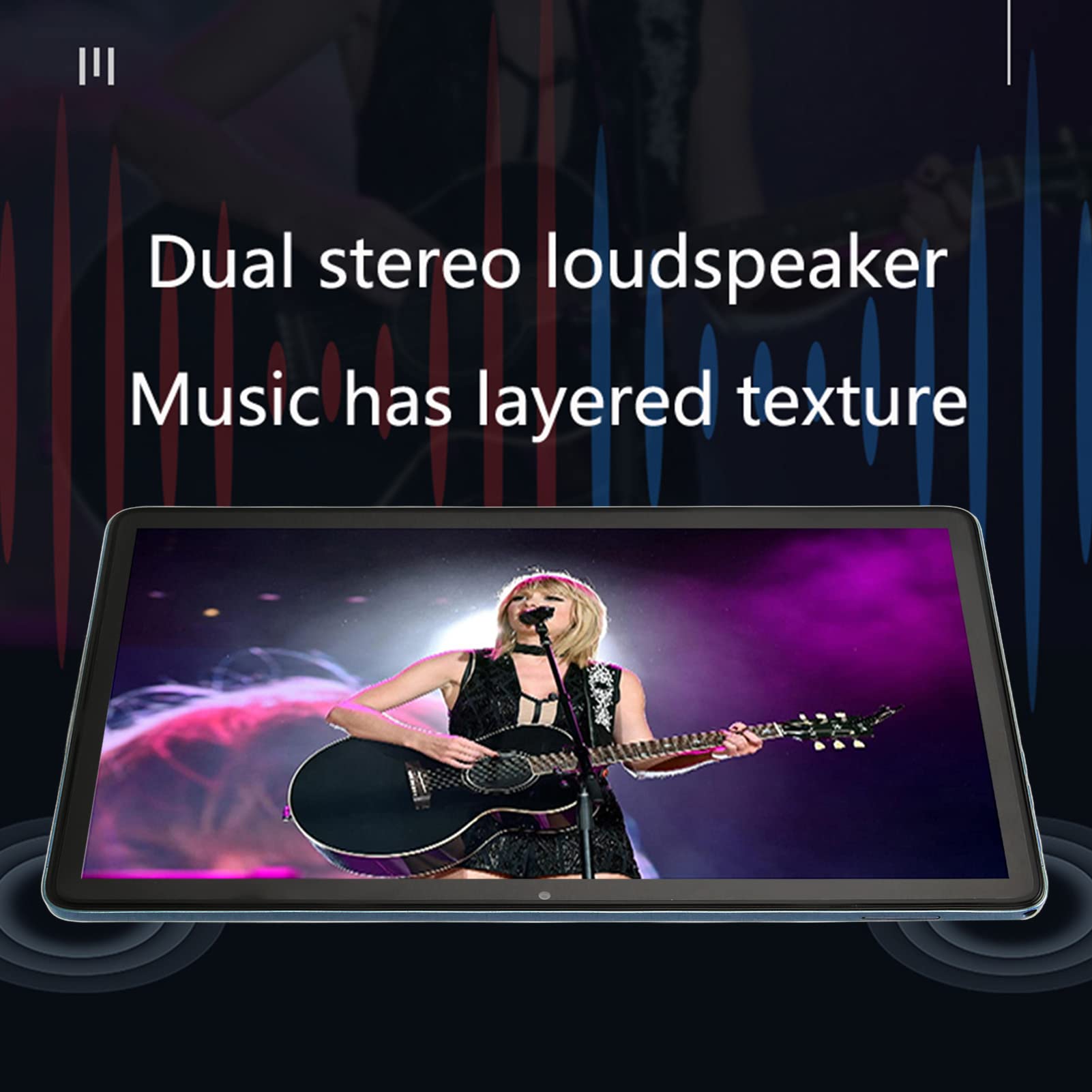 Luqeeg 10.1 Inch Tablet for Android 11-1920x1200 HD Resolution, 2.4G 5G WiFi Gaming Tablets, 8GB RAM 128GB ROM, Octa Core Processor, 5MP + 13MP Camera, 8800mAh Ultra Long Standby (Dark Blue)