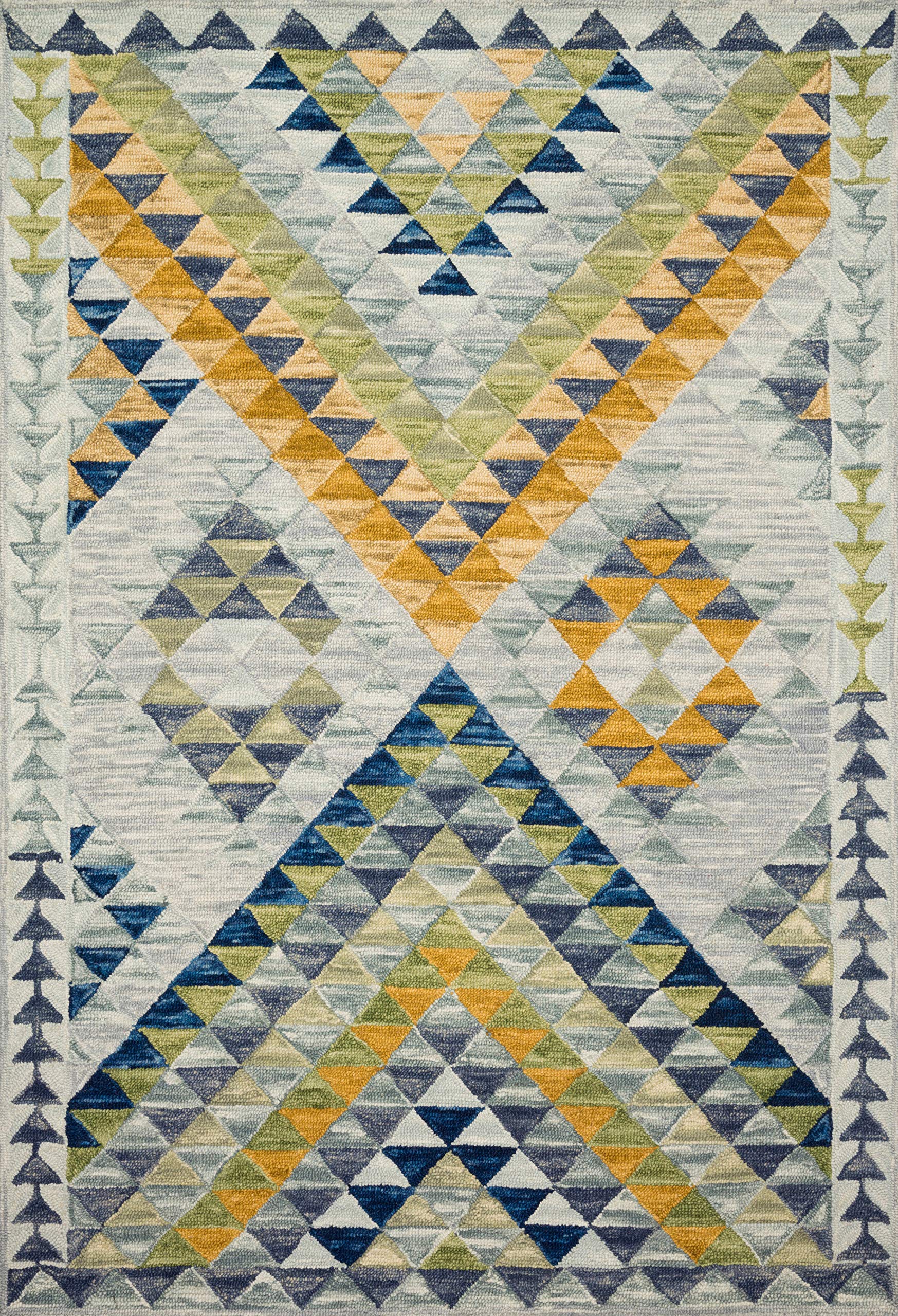 Justina Blakeney x Loloi Hallu Collection HAL-07 Spa/Gold 5'-0" x 7'-6" Area Rug