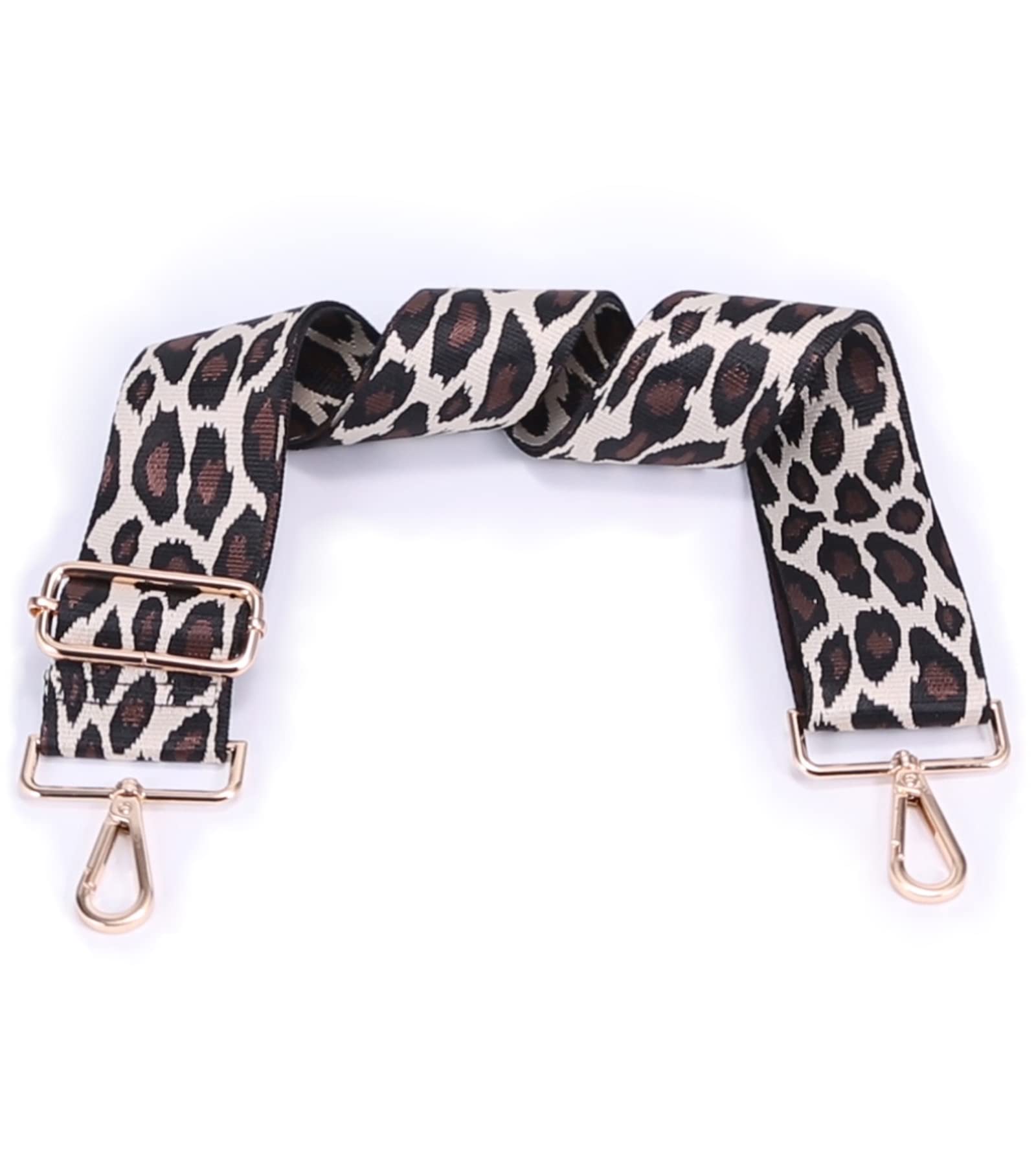 Purse Strap Replacement Crossbody - Adjustable Crossbody Straps for Purses, Guitar Purse Strap for Handbags Leopard Pattern 2 inches