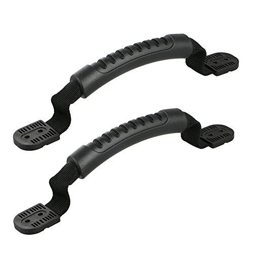 Kayaks Handle, 2pcs Side Mount Carry Handles Hardwares DIY for Kayak, Canoe or Luggage Equipment PVC Black