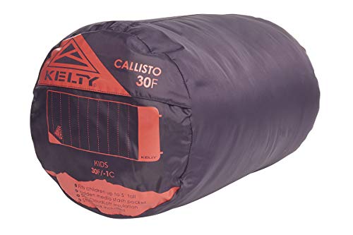 Kelty Callisto Kids 30 Degree Synthetic Insulated Sleeping Bag, Soft Shell, Stuff Sack Included for Boys and Girls
