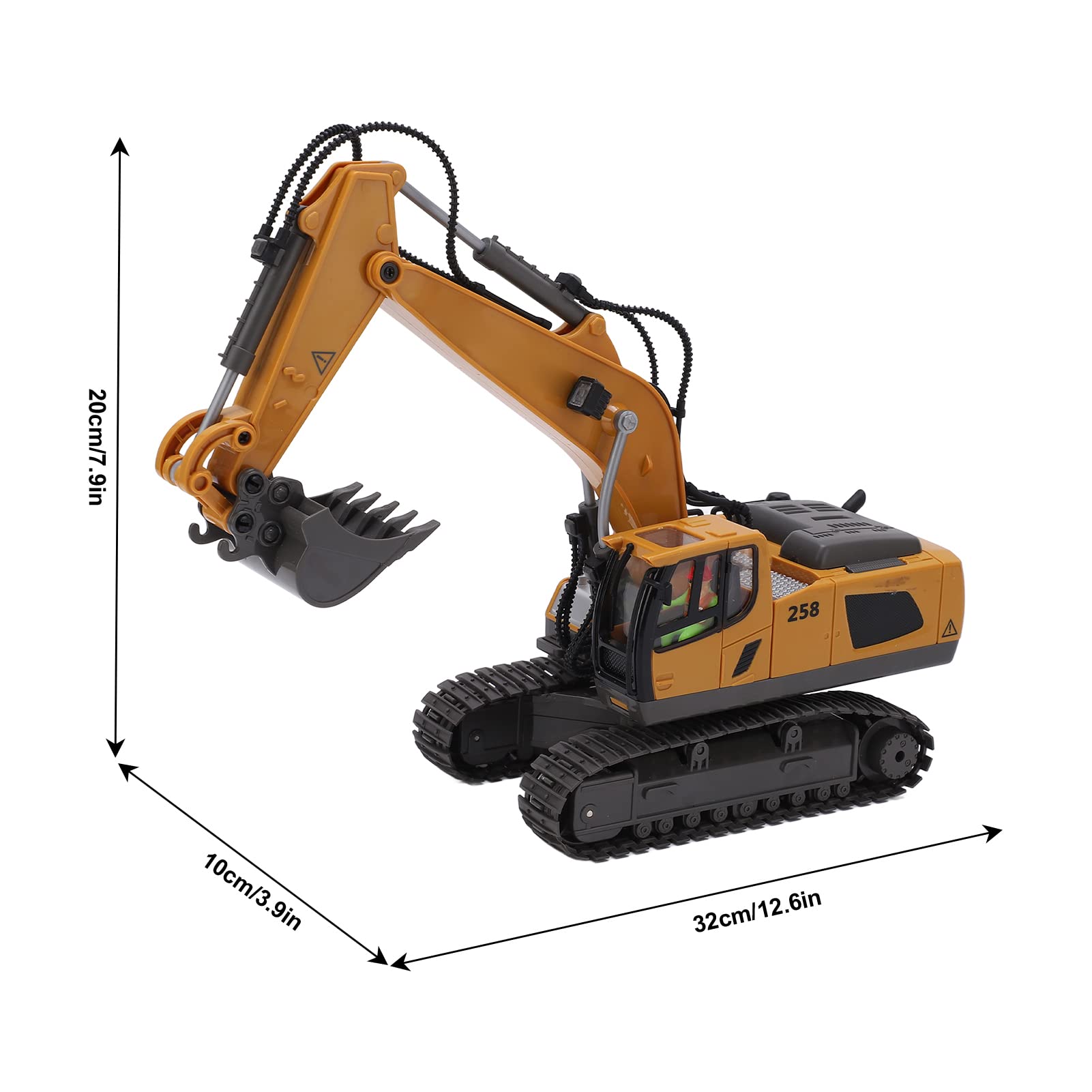 Remote Control Excavator RC Excavator Toy Dynamic Sound Flexible Excavator Arm Lighting Blessings for Kids Toys Dual Battery