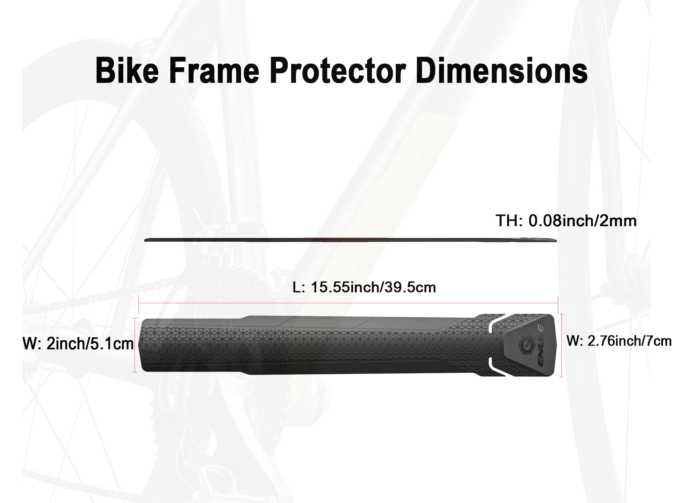 MEGHNA Bike Frame Protection Downtube Frame Protector 3M Tape for Mountain Bike Road Bike, Grey