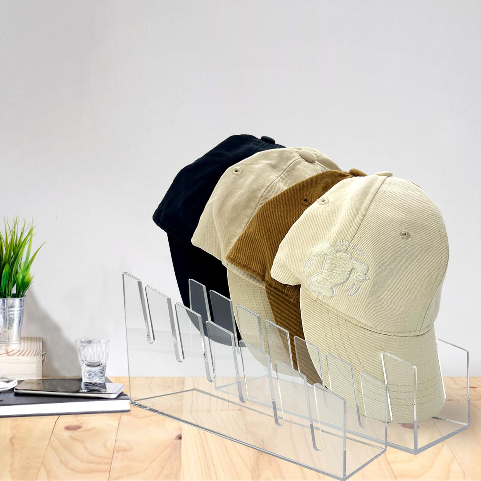 ZSYAIIQ Hat Stand for Baseball Caps, 2Pcs Hat Organizer for Baseball Caps Storage,Hat Racks for Baseball Caps Display Hat Holder for Bedroom, Closet, Dresser, Office (2 PACK)