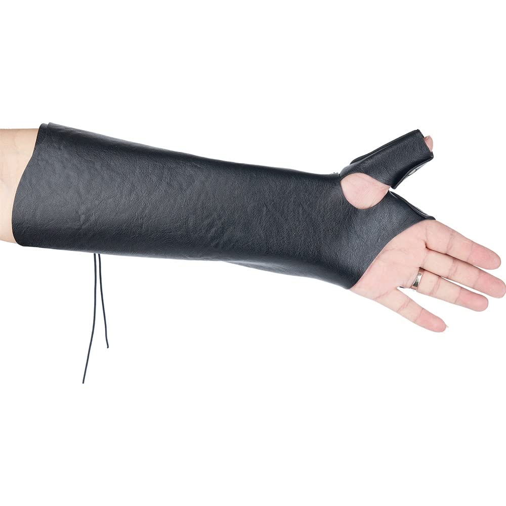 Huntingdoor Arm Guards for Archery Handmade Leather Bow Hand Protector Shooting Glove Adjustable Wristband for Hunting Shooting Target Practice for Left Hand